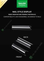China French/C Arc Lengthening Bamboo Clear False Nail Tips Manicure Tip for Nail Art Salon for sale