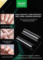 China French/C Arc Lengthening Bamboo Clear False Nail Tips Manicure Tip for Nail Art Salon for sale