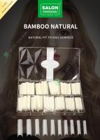 China French/C Arc Lengthening Bamboo Natural False Nail Tips Half Tips Manicure Tip for Nail Art Salon for sale