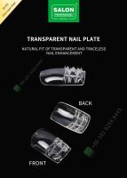 China Glass Square Shape Highly Transparent and Traceless Nail Pieces Half Cover False Nail Tips for sale