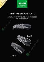 China Traceless Pieces Half Cover False Nail Tips Glass Ladder Shape For Art Salon for sale