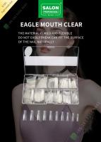 China Salon beauty false eagle month square nail tips French manufacture acrylic extra-long half cover tips for sale
