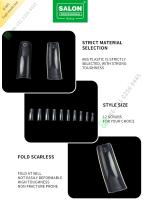 China Salon beauty false eagle month square nail tips French manufacture acrylic extra-long half cover tips for sale