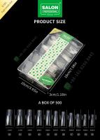 China Salon beauty false eagle month square nail tips French manufacture acrylic extra-long half cover tips for sale