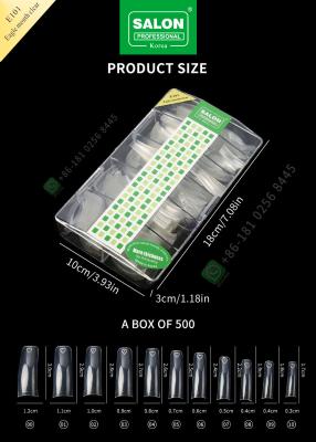 China Salon beauty false eagle month square nail tips French manufacture acrylic extra-long half cover tips for sale
