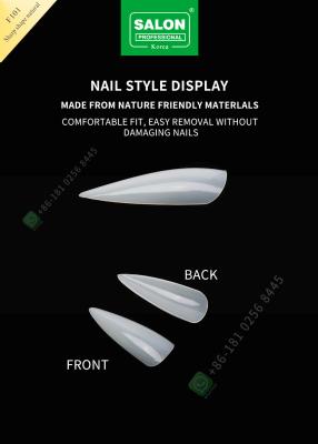 China 500pcs Sharp Shape Lady French Style Artificial False Nails Half Tips and Full Cover False Nail for sale