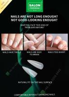 China 500pcs Sharp Shape Lady French Style Artificial False Nails Half Tips and Full Cover False Nail for sale