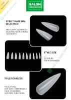 China 500pcs Sharp Shape Lady French Style Artificial False Nails Half Tips and Full Cover False Nail for sale