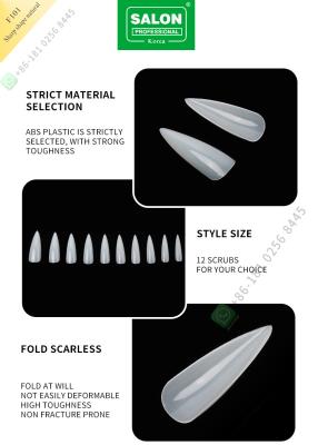 China 500pcs Sharp Shape Lady Artificial Nails Half Tips And Full Cover False Nail for sale