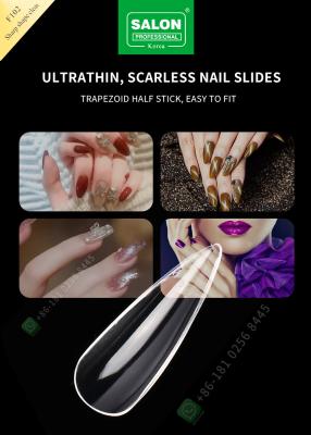China 500pcs Sharp Shape Lady French Style Artificial False Nails Half Tips and Full Cover False Nail for sale