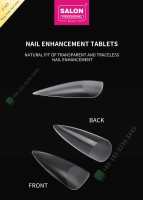 China 500pcs Sharp Shape Matte Lady French Style Artificial False Nails Half Tips and Full Cover False Nail for sale