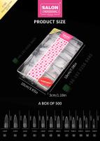 China 500pcs Matte Lady Artificial Half Nail Tips And Full Cover False Nail for sale