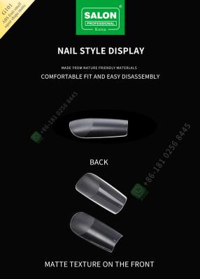 China ABS Fruit Smell Square Shape Matte Lady French Style Artificial False Nails Half Tips and Full Cover False Nail for sale