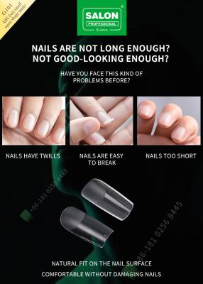 China ABS Fruit Smell Square Shape Matte Lady French Style Artificial False Nails Half Tips and Full Cover False Nail for sale