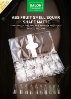 China ABS Fruit Smell Sharp Shape Matte Lady French Style Artificial False Nails Half Tips and Full Cover False Nail for sale