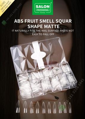 China ABS Fruit Smell Sharp Shape Matte Lady French Style Artificial False Nails Half Tips and Full Cover False Nail for sale