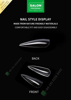China ABS Fruit Smell Sharp Shape Matte Lady French Style Artificial False Nails Half Tips and Full Cover False Nail for sale