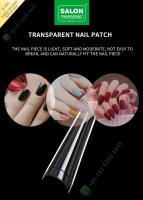China Ladder/Stair Shape Half Cut False Nail French Style Artificial Nail Tips Fake Nail for sale