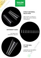 China Ladder/Stair Shape Half Cut False Nail French Style Artificial Nail Tips Fake Nail for sale
