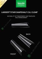 China Ladder/Stair Shape Half Cut False Nail French Style Artificial Nail Tips Fake Nail for sale