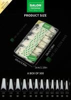 China Stair Shape Half Cut False Nail French Style Artificial Nail Tips Fake Nail for sale