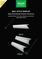 China Stair Shape Half Cut False Nail French Style Artificial Nail Tips Fake Nail for sale