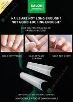 China Stair Shape Half Cut False Nail French Style Artificial Nail Tips Fake Nail for sale
