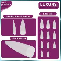 China 500pcs/Box Professional Natural Matte Sharp Shape Fake Nails For DIY Manicure for sale