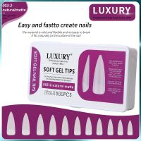 China 500pcs/Box Professional Natural Matte Sharp Shape Fake Nails For DIY Manicure for sale