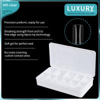 China 500Pcs/Box Square Shape Fake Nails Clear Full Cover False Nail Tips For Women for sale
