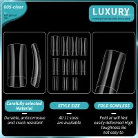 China 500Pcs/Box Square Shape Fake Nails Clear Full Cover False Nail Tips For Women for sale