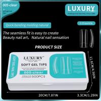 China 500Pcs/Box Square Shape Fake Nails Clear Full Cover False Nail Tips For Women for sale