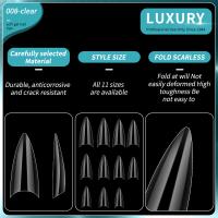 China 500pcs Medium Stiletto Nail Tips Half Cover False Nail Sharp Shape Acrylic Artificial False Nails 11Sizes for sale