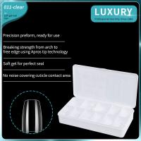 China 500pcs/Box Fake Nails Clear Half Cover Square False Nail Tips For Women for sale