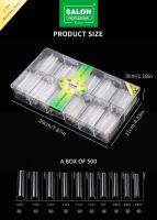 China Professional Long Square Full Cover False Nail Tips For Salon Level Nail Art Enhancement for sale
