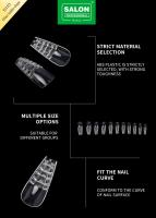 China 500PCS Ladder Shape Nail Tips Set Embossed Glass False Nails With Storage Box Acrylic Nail Art Kit For Salon for sale