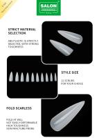 China Long Stiletto Nail Tips Full Cover Natural Color Fake Nails With Box For Nail Salons for sale
