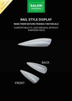 China Long Stiletto Nail Tips Full Cover Natural Color Fake Nails With Box For Nail Salons for sale