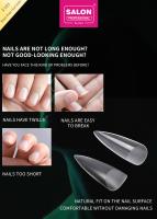 China Matte Clear Almond Nails Extra Long Stiletto False Nails Sharp Shape Acrylic Fake Nail Tips For Nail Art for sale