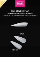 China Long Stiletto Nail Tips Full Cover Fake Nail Tips with Box Natural Matte False Nails for sale
