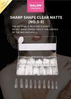China Clear Matte Color Acrylic False Nail Tips Set Ultra-Thin Sharp Shape Nail Art Extensions for sale