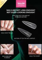 China Clear Matte Color Acrylic False Nail Tips Set Ultra-Thin Sharp Shape Nail Art Extensions for sale