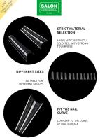 China False Artificial Fingernails ABS Clear Ladder Shape Fake Nails Handmade Soft Gels Press On Nails Wholesale Price for sale