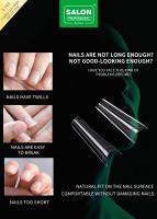 China False Artificial Fingernails ABS Clear Ladder Shape Fake Nails Handmade Soft Gels Press On Nails Wholesale Price for sale