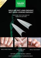 China Sharp Shape Natural Nail Tips Half Cover Acrylic Fake Nails  For DIY Nail Art Salon 500pcs/Box for sale