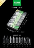 China Sharp Shape False Nails Half Cover ABS Acrylic False Fingernails Wholesale for sale
