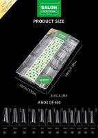 China Ladder Shape Nail Tips Long Half Cover Ballerina False Nails With Highly Effective Nail Art Beauty for sale