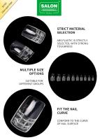 China Fashionable Clear Color False Nails Full Cover French Nail Customized Design For Salon Nail Art for sale