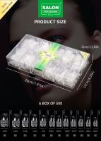 China Fashionable Clear Color False Nails Full Cover French Nail Customized Design For Salon Nail Art for sale