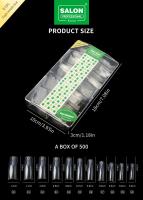 China Medium Pre-Shaped Seamless Clear Color Fake Nail Tips For DIY Home Nail Salon 12 Sizes for sale